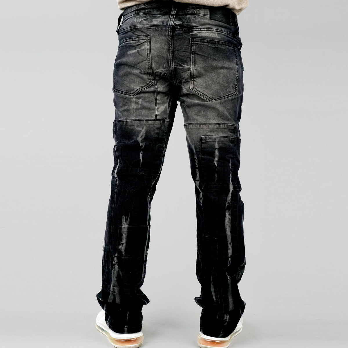 MENS PATCH JEANS WITH RIPS AND BACKING – Octagon-Denim
